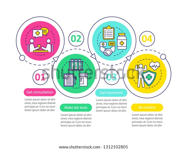 Health Screening Vector Infographic Template Doctor: เวกเตอร์สต็อก ...