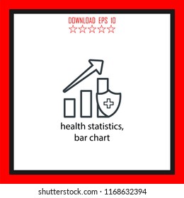 Health Statistics Bar Chart Vector Icon Stock Vector (Royalty Free ...