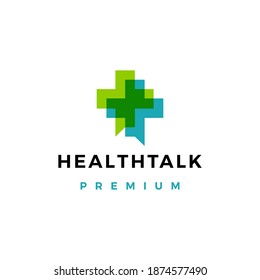 Health Talk Chat Bubble Logo Vector Stock Vector (Royalty Free ...