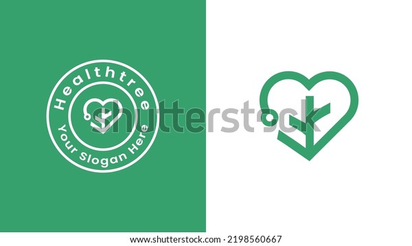 Health Tree Logo Badge Template Healthcare Stock Vector (Royalty Free ...