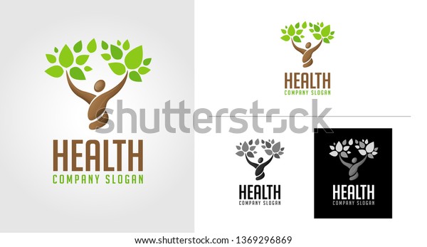 Health Tree Logo Template Stock Vector (Royalty Free) 1369296869 ...
