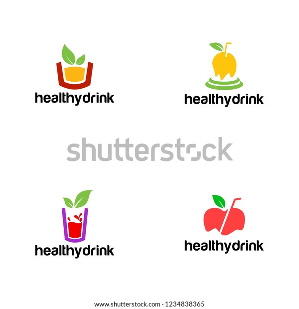 Healthy Drink Logo Design Stock Vector (Royalty Free) 1234838365