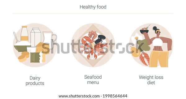 Healthy Food Abstract Concept Vector Illustration Stock Vector (Royalty ...