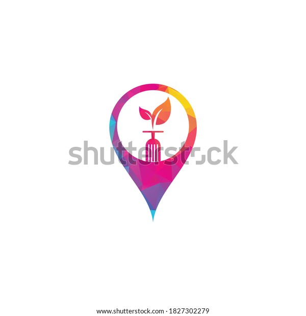 Healthy Food Map Pin Shape Concept Stock Vector (Royalty Free ...