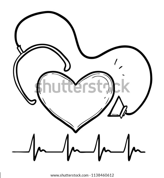Healthy Heart Drawing Stock Vector (Royalty Free) 1138460612 | Shutterstock