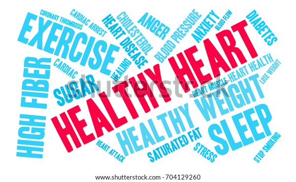 Healthy Heart Word Cloud On White Stock Vector (Royalty Free) 704129260 ...