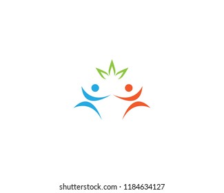 Healthy Human Logo Template Stock Vector (Royalty Free) 1184634127