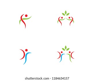 Healthy Human Logo Template Stock Vector (Royalty Free) 1184634157 ...