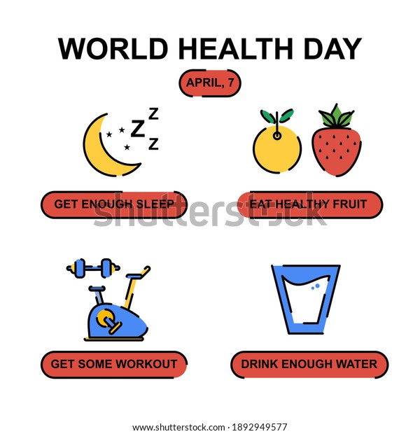 Healthy Life Illustration Easy Edit Vector Stock Vector (Royalty Free ...