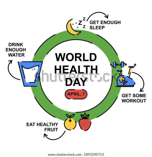 Healthy Life Illustration Easy Edit Vector Stock Vector (Royalty Free ...