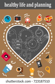 Healthy Life Planning Stock Vector (Royalty Free) 723187510 | Shutterstock