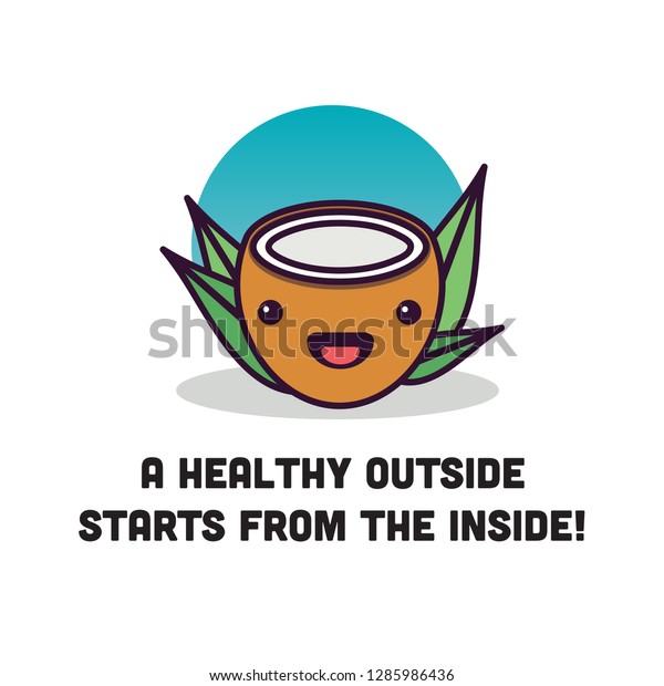 Healthy Outside Starts Inside Quote Poster Stock Vector (Royalty Free ...