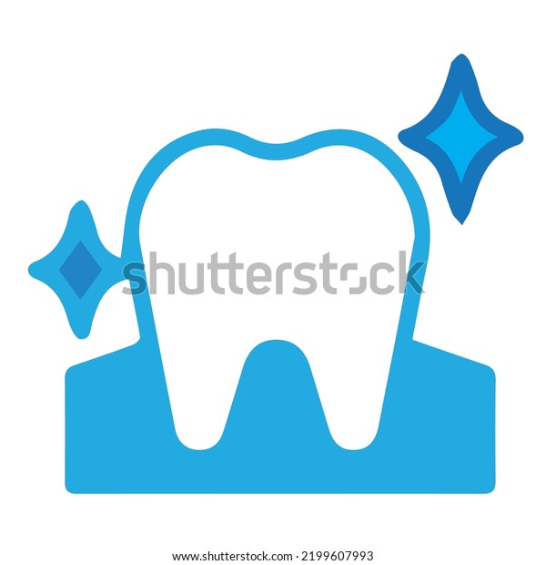 Healthy Shining Teeth Cavities Stock Vector (Royalty Free) 2199607993 ...