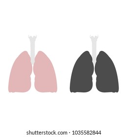 Healthy Sick Lungs Stock Vector (Royalty Free) 1035582844 | Shutterstock