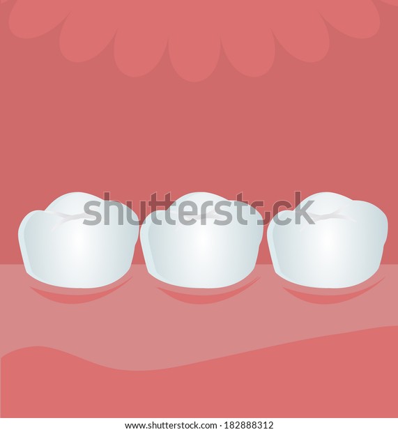 Healthy Teeth Jaw Cartoon Vector Illustration: เวกเตอร์สต็อก (ปลอดค่า ...
