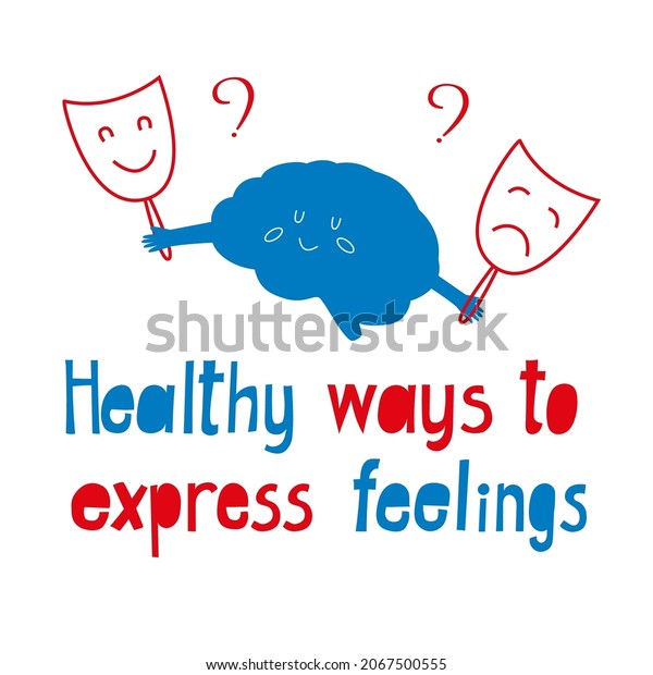 Healthy Ways Express Feelings Concept Stock Vector (Royalty Free ...