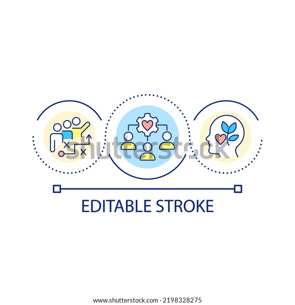 Healthy Work Environment Loop Concept Icon Stock Vector (Royalty Free ...