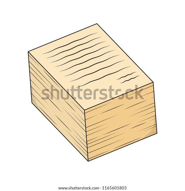 Heap Paperwork Sheet Cartoon Vector Design: vector de stock (libre de ...