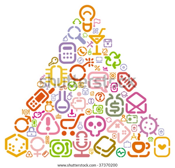 Heap Stencil Icons Vector Illustration Stock Vector (Royalty Free ...