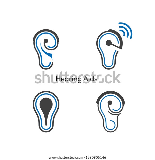 Hearing Aids Ear Aids Logo Design Stock Vector (Royalty Free ...