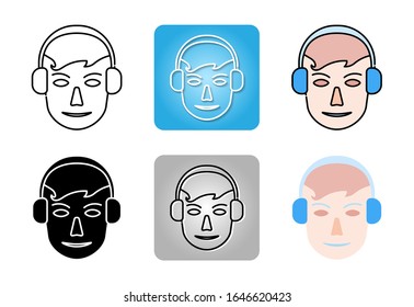 Hearing Protection Icon Set Isolated On Stock Vector (Royalty Free ...