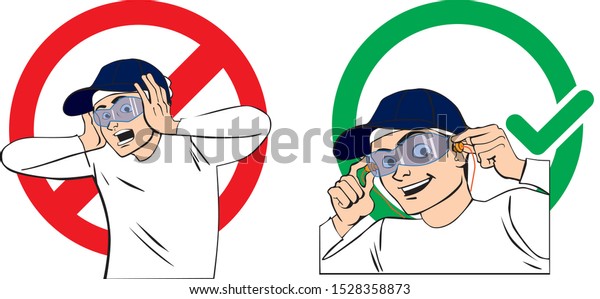 Hearing Protection Worker Ears Safety Stock Vector (Royalty Free ...
