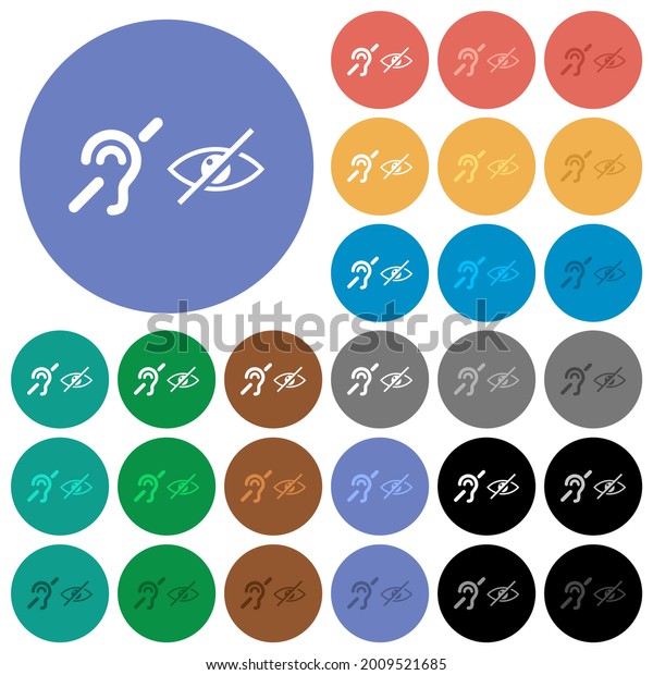 Hearing Visually Impaired Symbols Multi Colored Stock Vector (Royalty ...