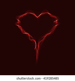 Red Smoke Heart Shape Red Smoke Stock Vector (Royalty Free) 549290752