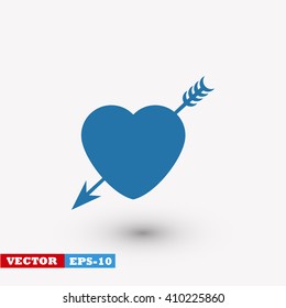 Heart Arrow Icon Stock Vector (Royalty Free) 410225860 | Shutterstock