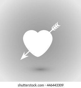 Heart Arrow Icon Stock Vector (Royalty Free) 446443309 | Shutterstock