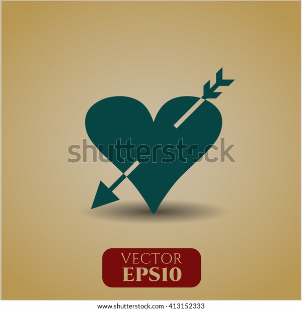Heart Arrow Symbol Stock Vector (Royalty Free) 413152333 | Shutterstock