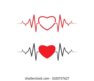 Heart Beat Line Vector Stock Vector (Royalty Free) 1020757627 ...