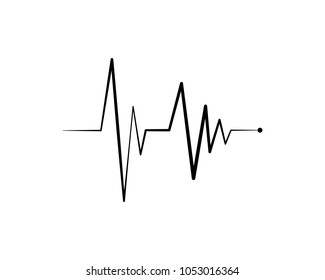 Heart Beat Line Vector Ilustration Stock Vector (Royalty Free ...