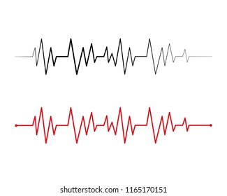 Heart Beat Line Vector Ilustration Stock Vector (Royalty Free ...