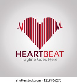 Heart Beat Logo Stock Vector (Royalty Free) 1219766278 | Shutterstock