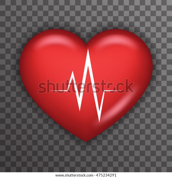 Heart Beat Rate Pulse Realistic Healthcare Stock Vector (Royalty Free ...