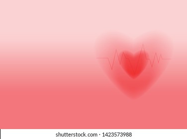 Heart Beat Vector Light Pale Vector Stock Vector (Royalty Free ...