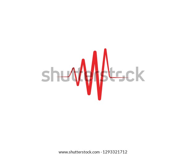 Heart Beat Wave Logo Line Stock Vector (Royalty Free) 1293321712 ...