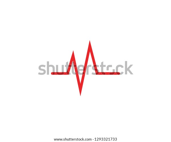 Heart Beat Wave Logo Line Stock Vector (Royalty Free) 1293321733 ...