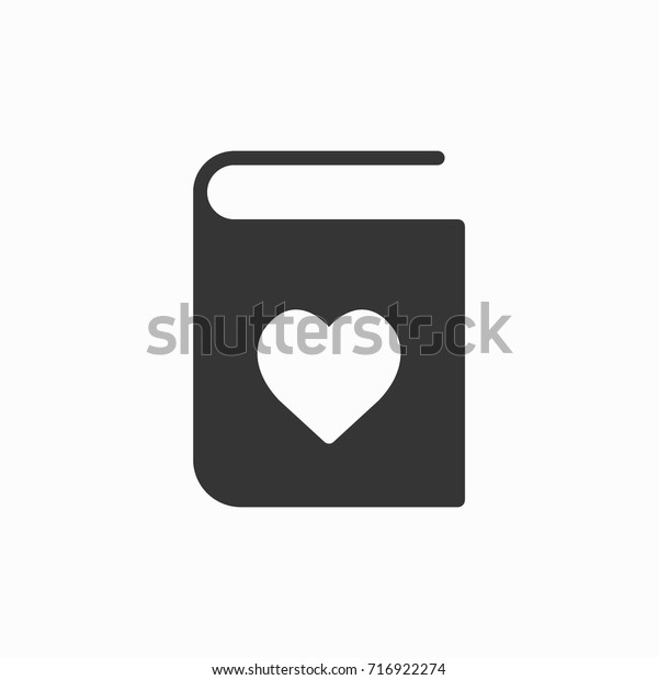 Heart Book Icon Illustration Isolated Vector Stock Vector (Royalty Free ...