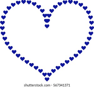 Heart Border Blue Stock Vector (Royalty Free) 567341371 | Shutterstock