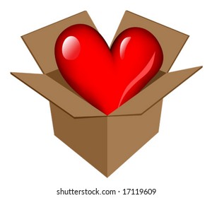 Heart Box Icon Website Internet Icons Stock Vector (Royalty Free ...