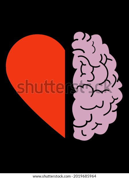 Heart Brain Illustration Vector Image Stock Vector (Royalty Free ...