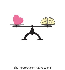 Heart Brain On Scale: vector de stock (libre de regalías) 277911344 ...