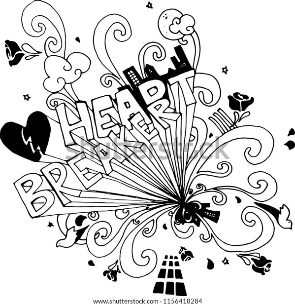 Heart Breaker Drawing Stock Vector (Royalty Free) 1156418284 | Shutterstock