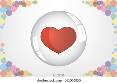 Heart Bubble Icon Vector Illustration Stock Vector (Royalty Free ...