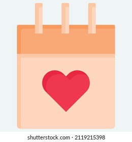 Heart Calendar Shape Icon Vector Illustration Stock Vector (Royalty ...