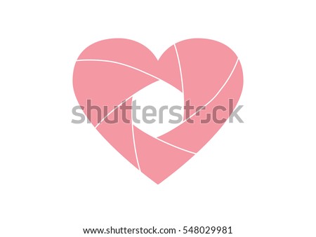Heart Camera Shutter Logo Stock Vector (Royalty Free) 548029981 ...