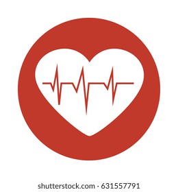 Heart Cardio Isolated Icon Stock Vector (Royalty Free) 631557791 ...