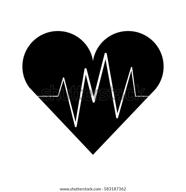 Heart Cardio Isolated Icon Stock Vector (Royalty Free) 583187362
